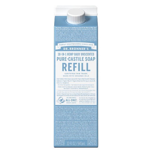 Dr. Bronner's Baby Pure Castile Soap Refill Carton - Unscented - 32 Fl ...