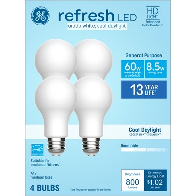 Ge 2pk 60w A15 Led Ceiling Fan Light Bulbs Cool Daylight : Target