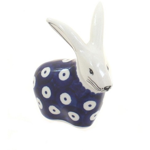Blue Rose Polish Pottery F077 Manufaktura Rabbit Figurine : Target