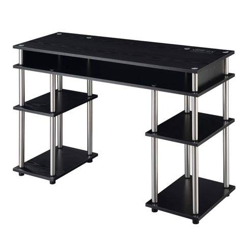 Designs2go No Tools Student Desk With Charging Station And Shelves ...
