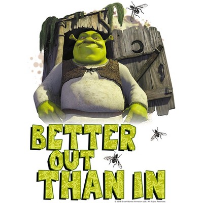 Boy's Shrek Better Out Than In Shrek T-shirt - White - Large : Target