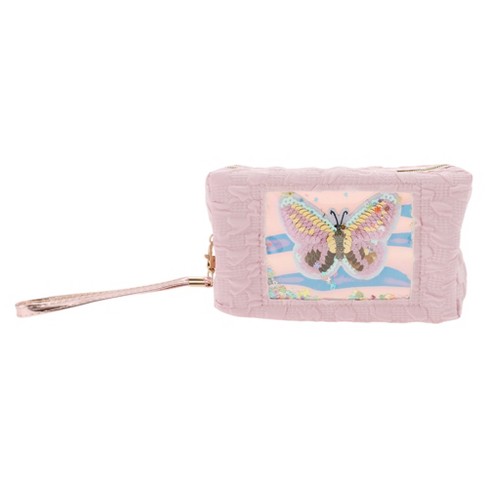 Unique Bargains Women's Sequin Embroidery Butterfly Makeup Bag 1 Pc ...