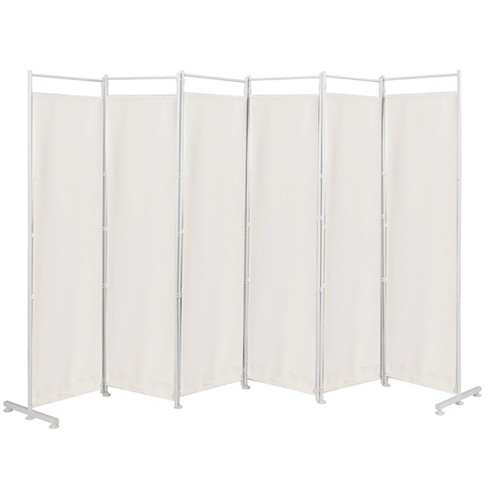 Costway 6-panel Room Divider Folding Privacy Screen W/steel Frame ...