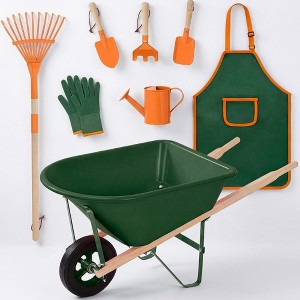 Best Choice Products Kids Wheelbarrow Gardening Tool Set 8 Piece with ...