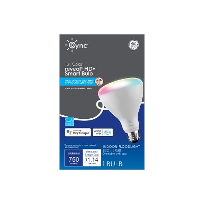 Ge Cync Reveal Smart A21 Led Light Bulbs Full Color: Voice Control ...