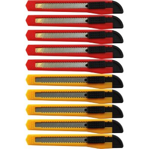 MotoProducts 10 Bulk 5" Box Cutters Assorted Colors with Snap-Off ...