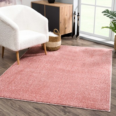 Luxe Weavers Contemporary Abstract Geometric Swirl Area Rug, Pink 8x10 ...