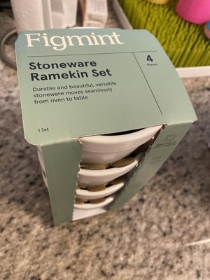 4pc Stoneware Ramekin Set Green - Figmint™ : Target