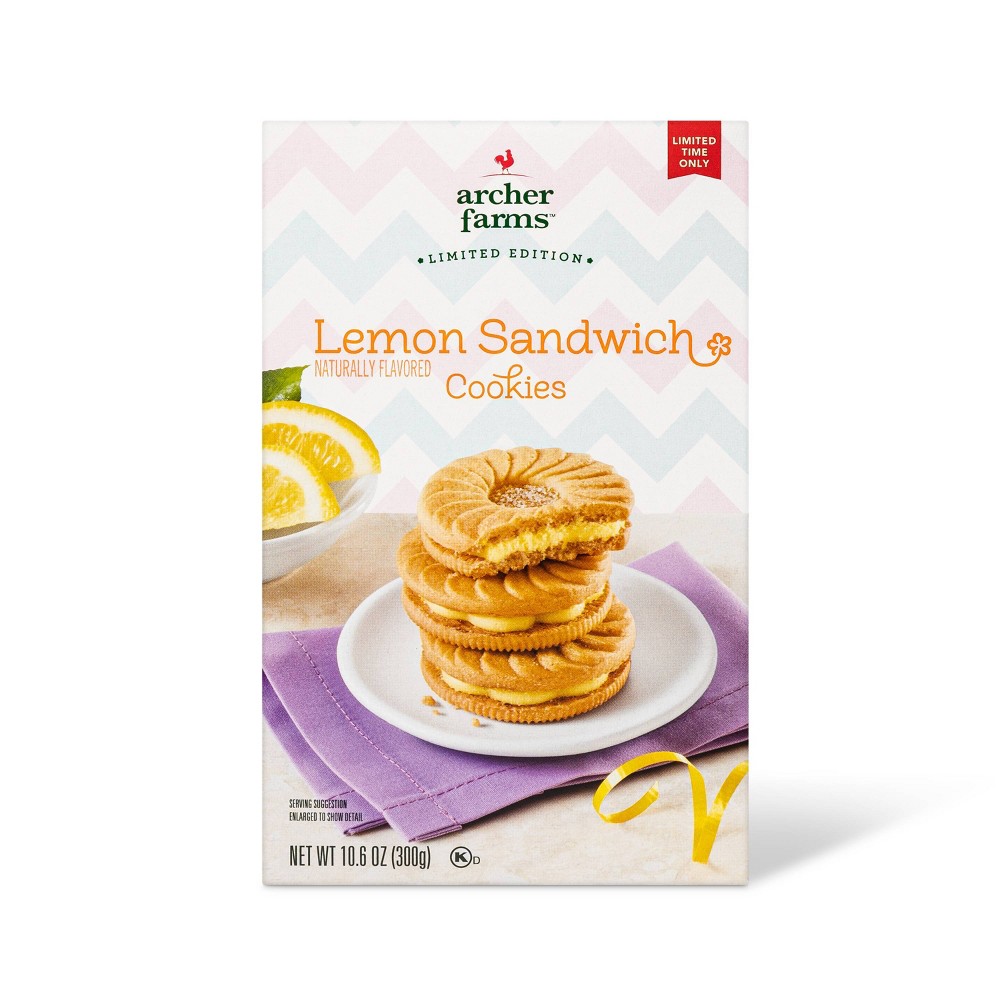 Lemon Sandwich Cookie - 10.6oz - Archer Farms