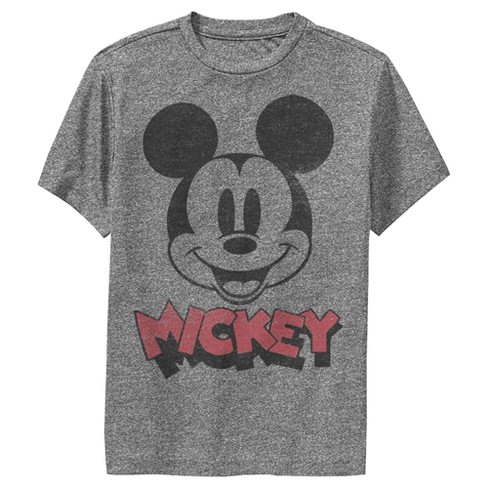 Boy's Disney Mickey Mouse Retro Headshot Performance Tee : Target