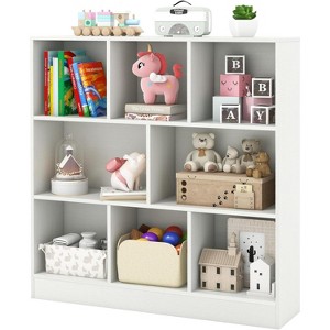 BALHAM TRADE-Kids Toy Storage Organizer 8-Section Wooden Floor Cabinet ...