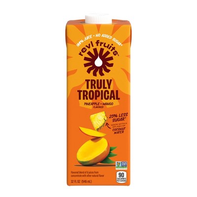 Revl Fruits Truly Tropical Juice Drink - 32 Fl Oz Bottle : Target