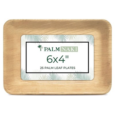 Palm Naki Rectangle Palm Leaf Disposable Plates , Compostable ...