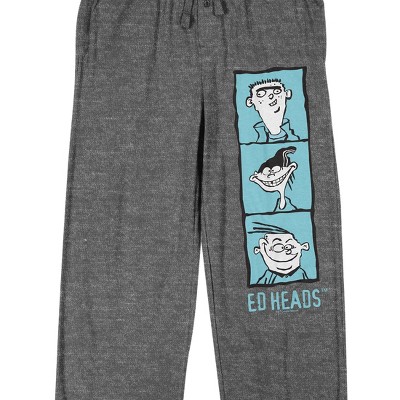 Ed Edd N Eddy Ed Heads Men's Gray Heather Sleep Pajama Pants : Target