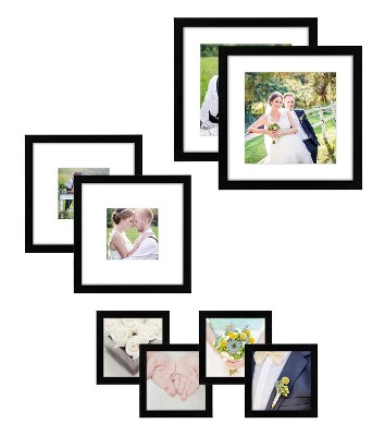 Americanflat Square Picture Frame Set In Black With Shatter Resistant ...
