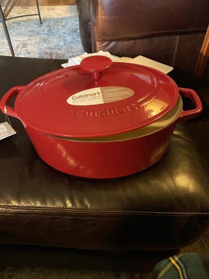 Cuisinart Chef's Classic 5.5qt Red Enameled Cast Iron Oval Casserole ...