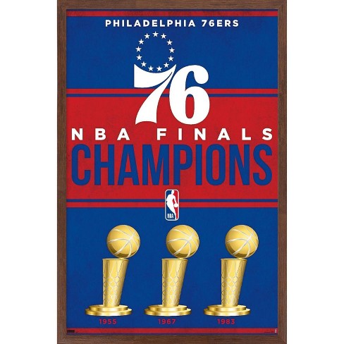 Trends International Nba Philadelphia 76ers - Champions 23 Framed Wall ...