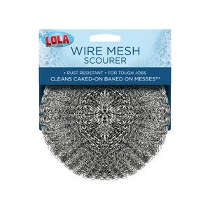 Steel Wool Wire Mesh Scouring Pad by LOLA, Galvanized Steel Knitted ...