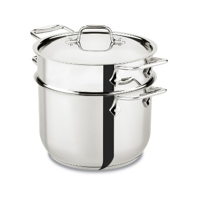 All-clad 8 Quart Simply Strain Multipot With Insert, Stainless Steel ...