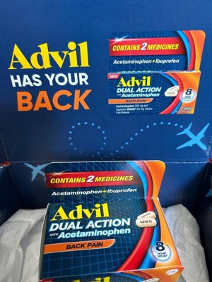 Advil Ibuprofen Dual Action Nsaid Back Pain Reliever Caplet - 72ct : Target