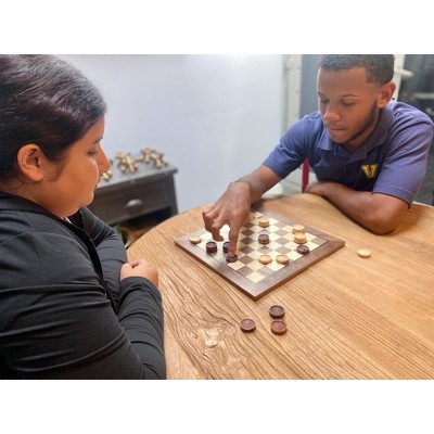 We Games Wooden Checkers With Stackable Ridges : Target