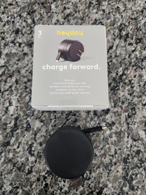 Wall Charger With Retractable 3' Usb-c Cable - Heyday™ Black : Target