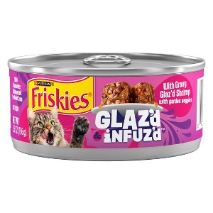 Friskies Glaz'd & Infuz'd Shrimp with Garden Veggies Wet Cat Food - 5 ...