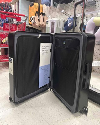 Signature Hardside Trunk Carry On Spinner Suitcase Metallic Silver ...