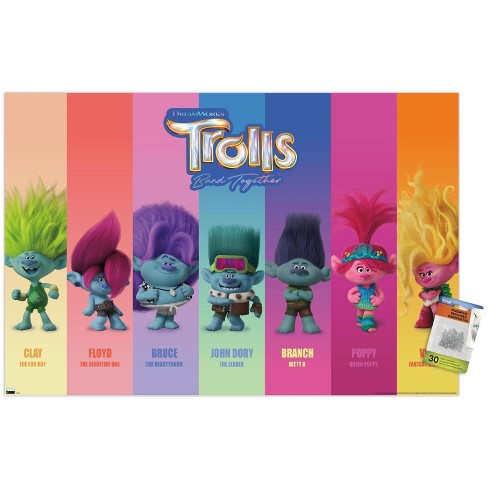 Trends International Trolls: Band Together - Perfect Harmony Unframed ...