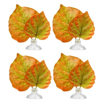 Unique Bargains Betta Fish Leaf Pad Hammock Plants For Fish Tank Green ...