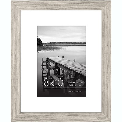 Americanflat Picture Frame in Driftwood - Displays With Mat and Without ...