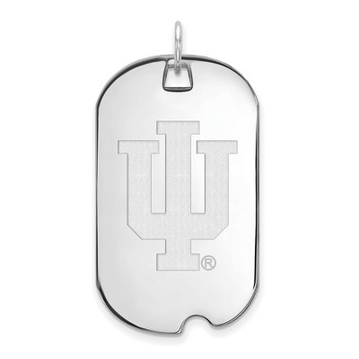 Black Bow Jewelry 10k White Gold Indiana Hoosiers Ncaa Large Pendant ...