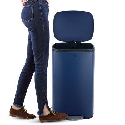 Happimess Curtis 8-gallon Step-open Trash Can, Denim Blue : Target