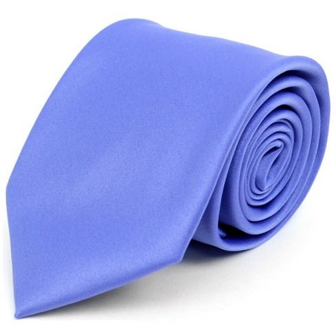 Thedappertie Men's French Blue Classic Solid Color Wedding Neck Tie ...