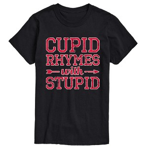 Men's - Instant Message - Cupid Rhymes With Stupid Short Sleeve Graphic ...