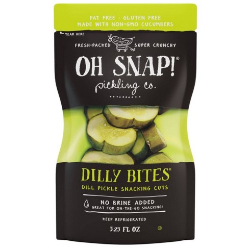Oh Snap! Dilly Bites Fresh Dill Pickle Snacking Cuts - 3.25 Fl Oz : Target