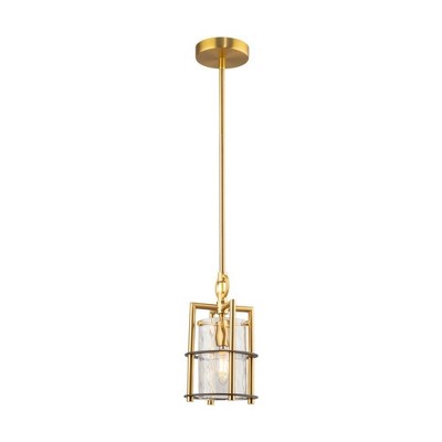 Artcraft Lighting Burford 1 - Light Pendant In Brass/black : Target
