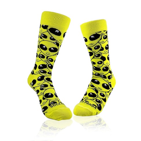 Alien Face Pattern Socks (tween Sizes, Small) From The Sock Panda : Target