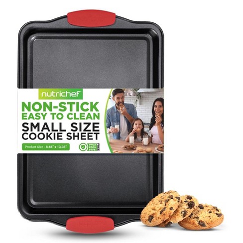 Nutrichef Small Cookie Sheet - Deluxe Nonstick Gray Coating Inside ...