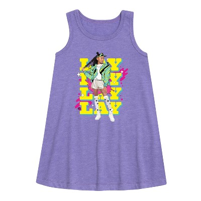 Nickelodeon Lay Lay Repeated Graphic Sleeveless Aline Dress - Purple ...