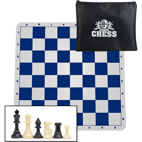 We Games Tournament Chess Set, Silicone Board, Weighted Pieces 3.75 In ...