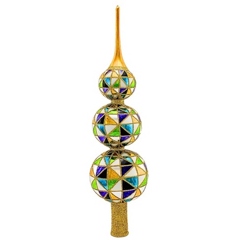 Metzler Bros. 15.5 Inch Tree Topper With Triangles Tree Toppers : Target