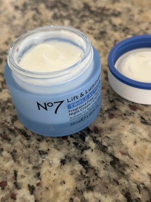 No7 Lift & Luminate Triple Action Fragrance Free Night Cream - 1.69 Fl Oz : Target