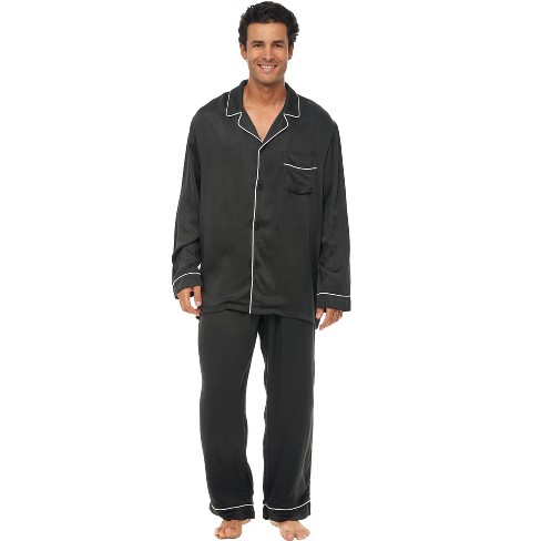 Alexander Del Rossa Men's Lightweight Pajamas With Pockets, Button Down ...