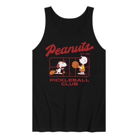 Men's Peanuts Pickleball Club Graphic Tank Top - Black - Medium : Target