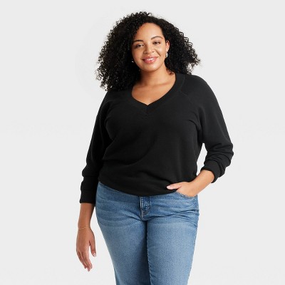 Women's Leisure Studio Sweatshirt - Universal Thread™ Black 1x : Target