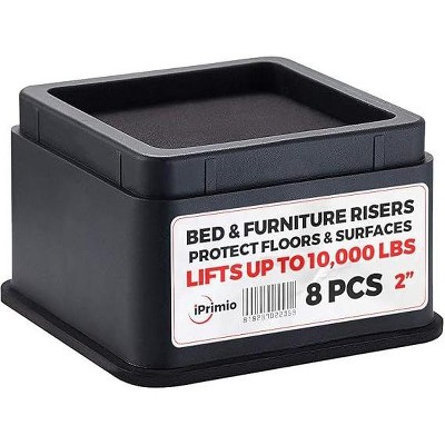 Iprimio 2 Inch Lift Bed Risers-pack Of 8,square : Target