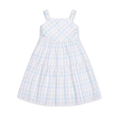 Hope & Henry Girls' Organic Sleeveless Tiered Seersucker Sundress ...
