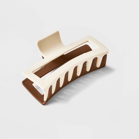 Jumbo Two-tone Claw Hair Clip - Universal Thread™ Beige/brown : Target