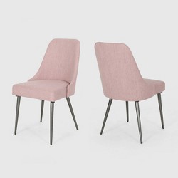 Set Of 4 Pertica Contemporary Fabric Dining Chairs Light Beige With ...